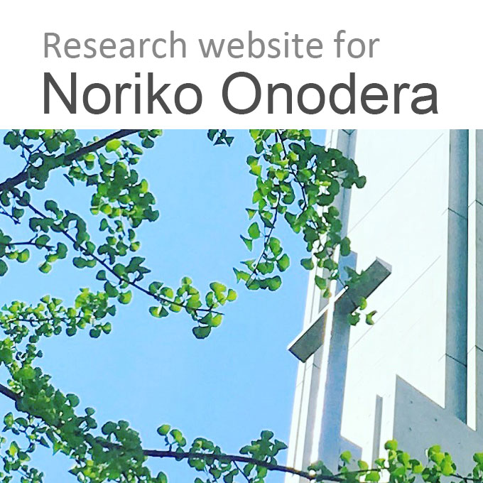 Research website for Noriko Onodera